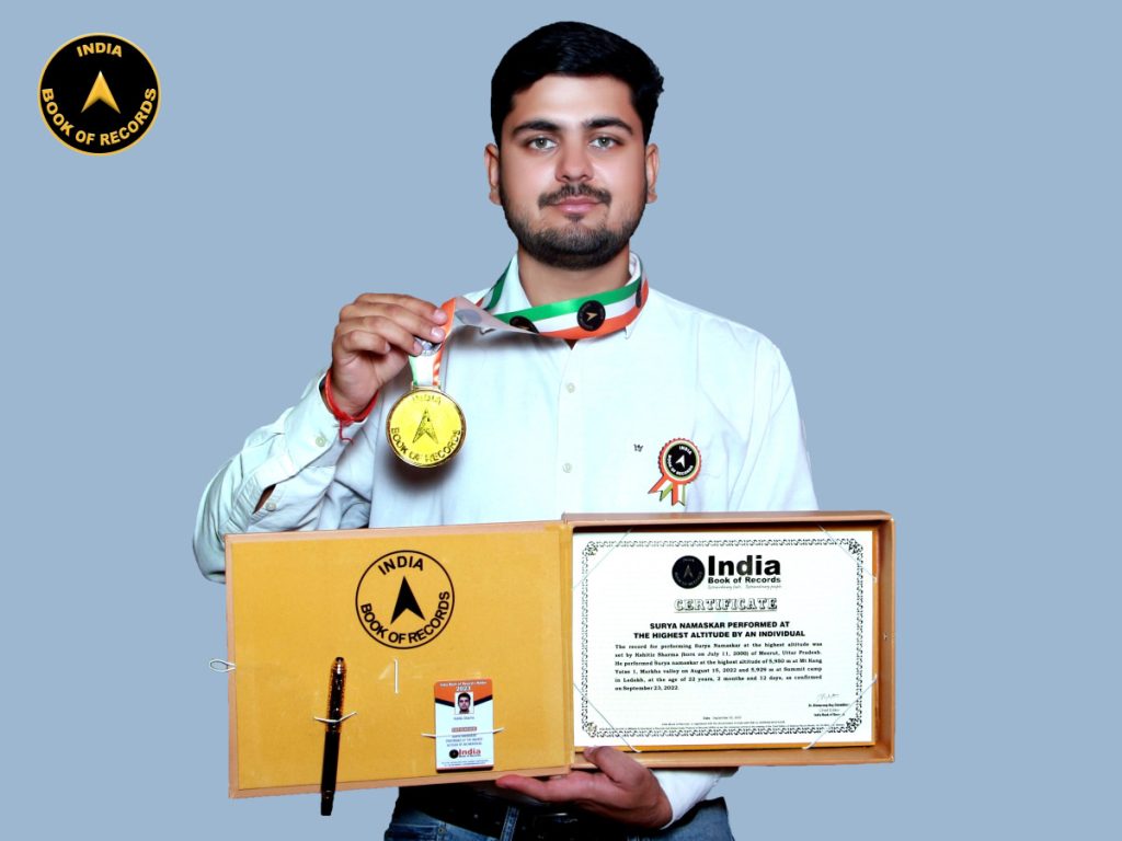 Surya Namaskar performed at the highest altitude by an individual ...