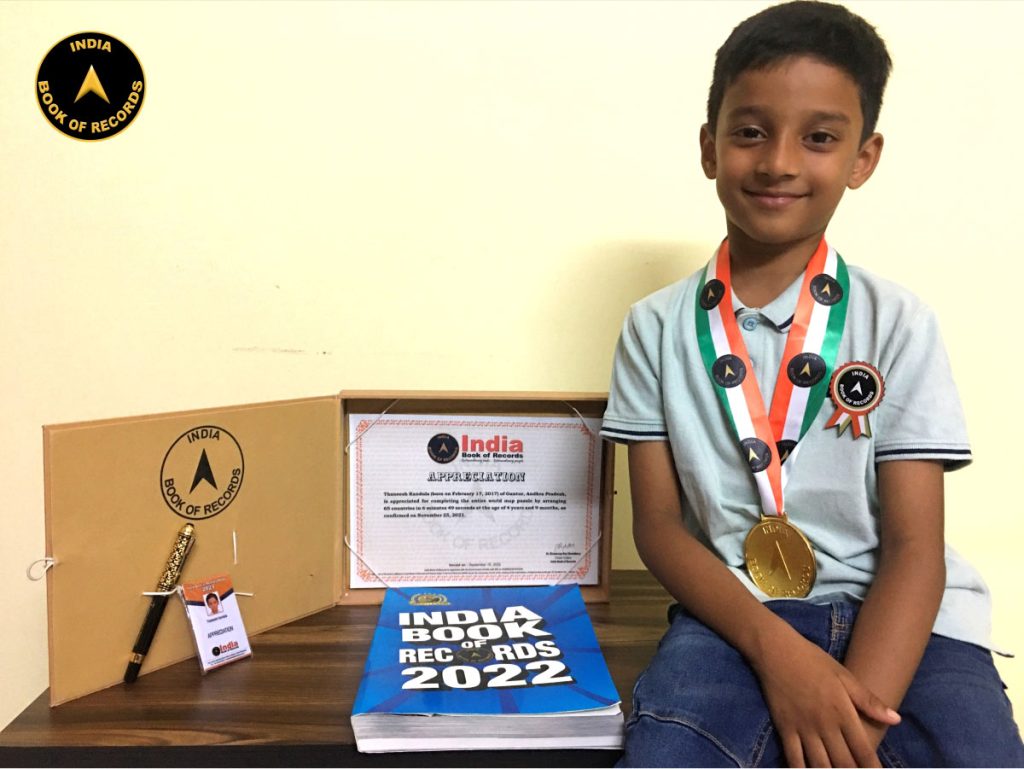 Thaneesh Kandula - Appreciation - India Book of Records