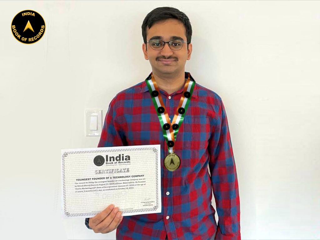 Youngest founder of a technology company - India Book of Records