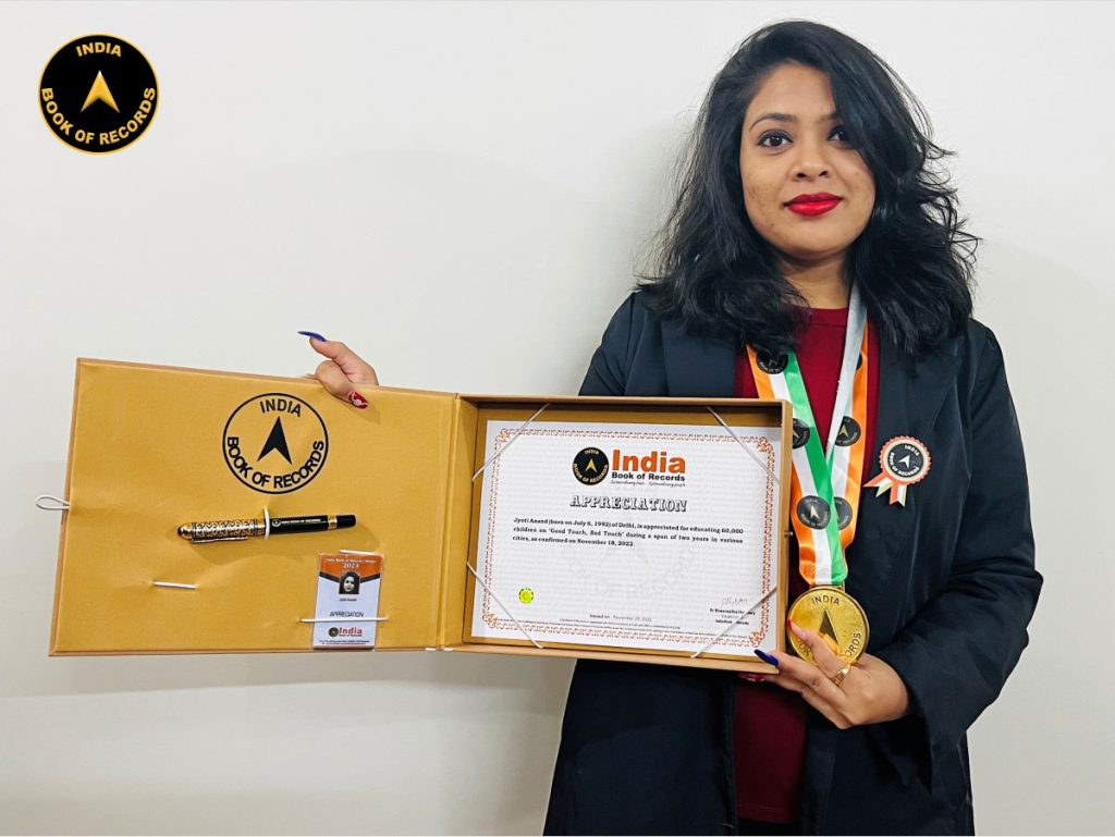 Jyoti Anand - Appreciation - India Book of Records