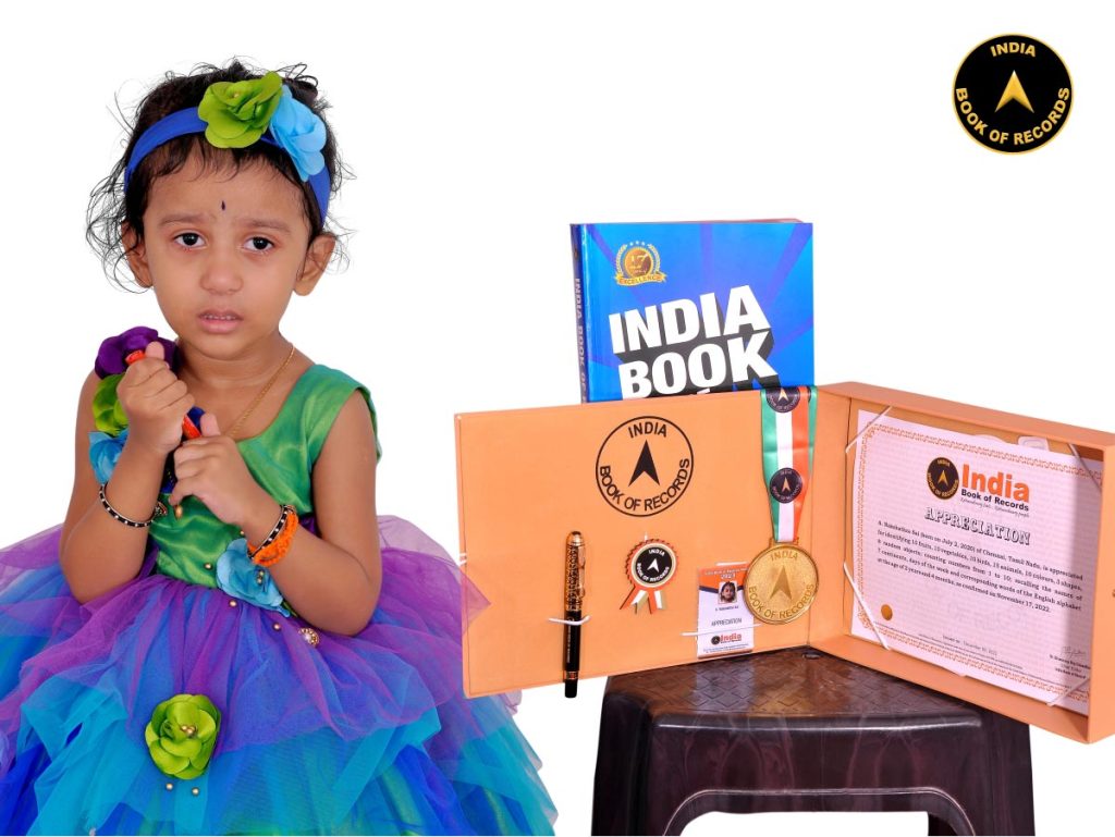 A. Nakshathra Sai - Appreciation - India Book of Records