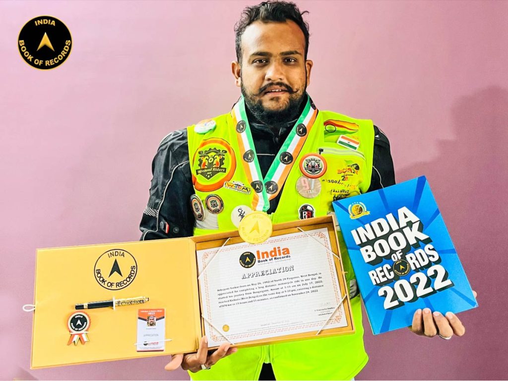 Arkajyoti Sarkar - Appreciation - India Book of Records