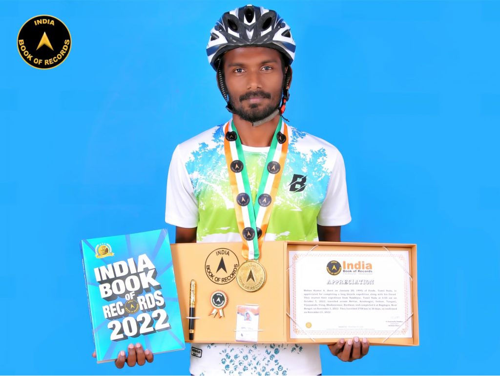 Mohan Kumar A - Appreciation - India Book of Records