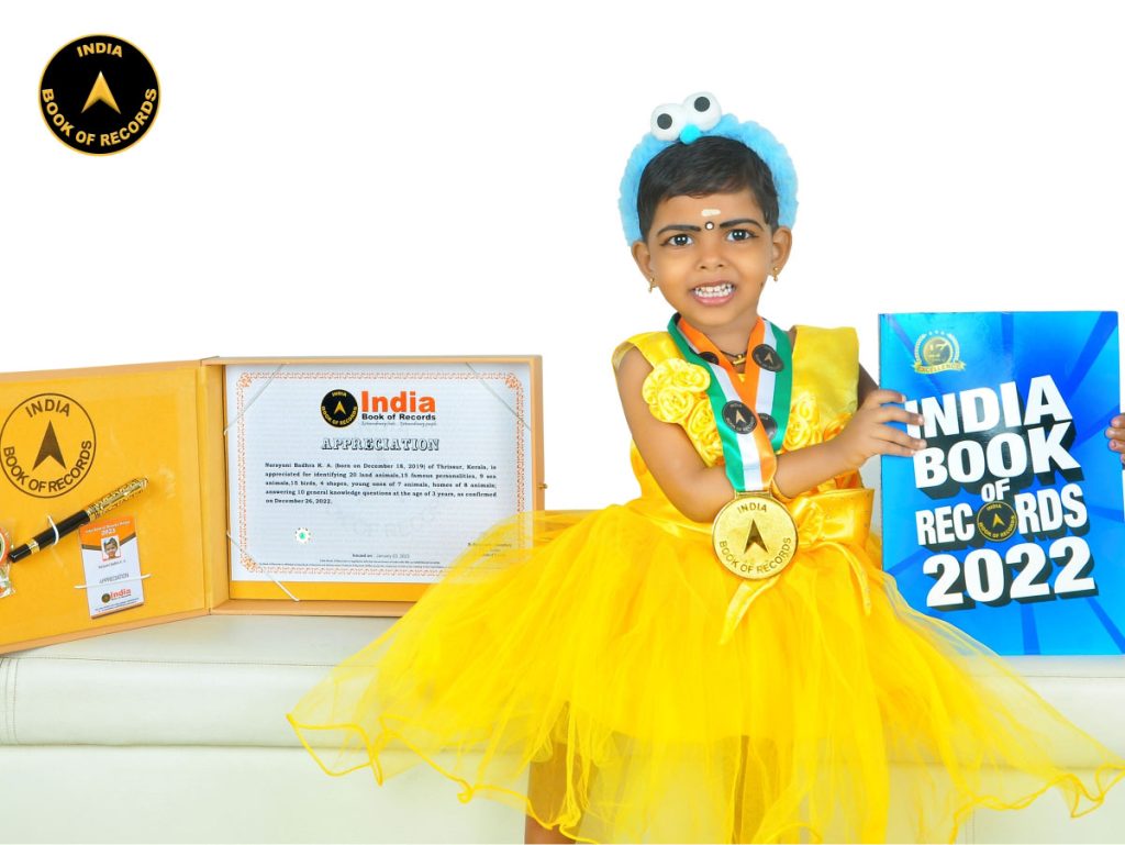 Narayani Badhra K. A. - Appreciation - India Book of Records