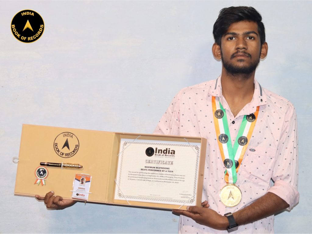 Maximum beatboxing beats performed by a teen - India Book of Records