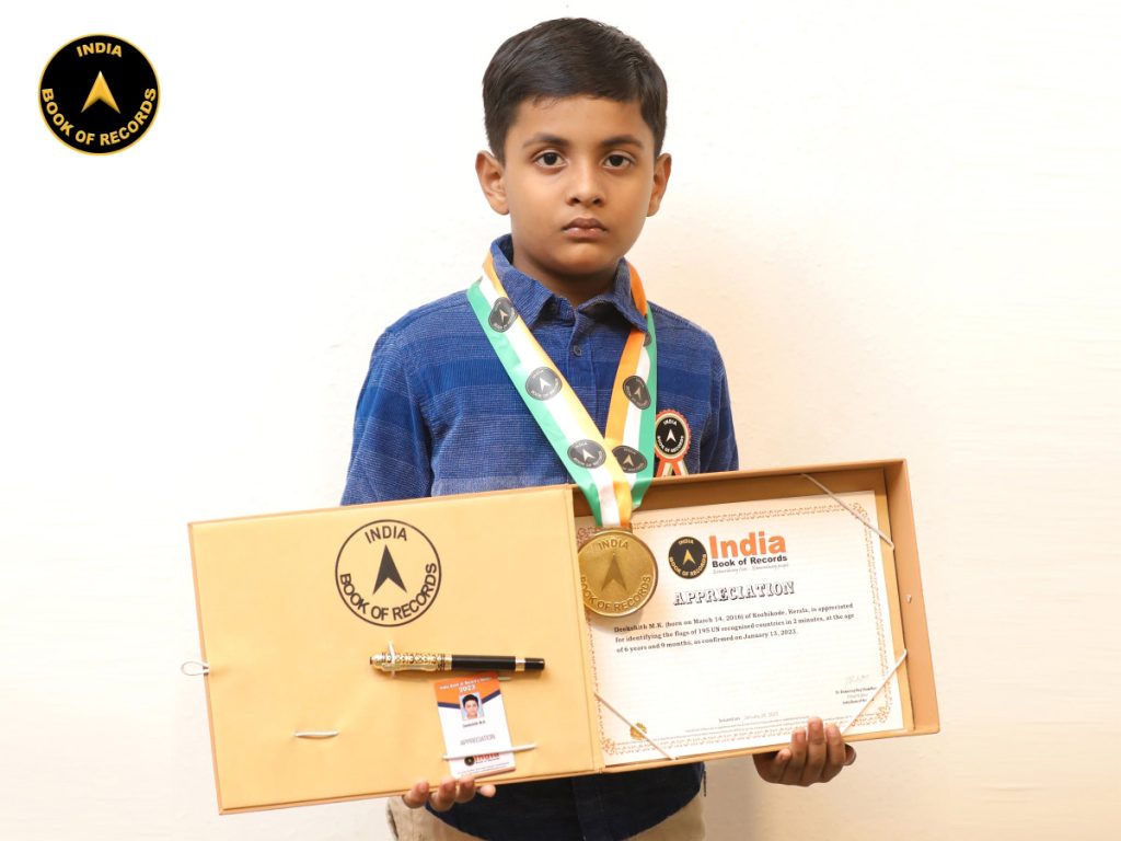 Deekshith M.K. - Appreciation - India Book of Records
