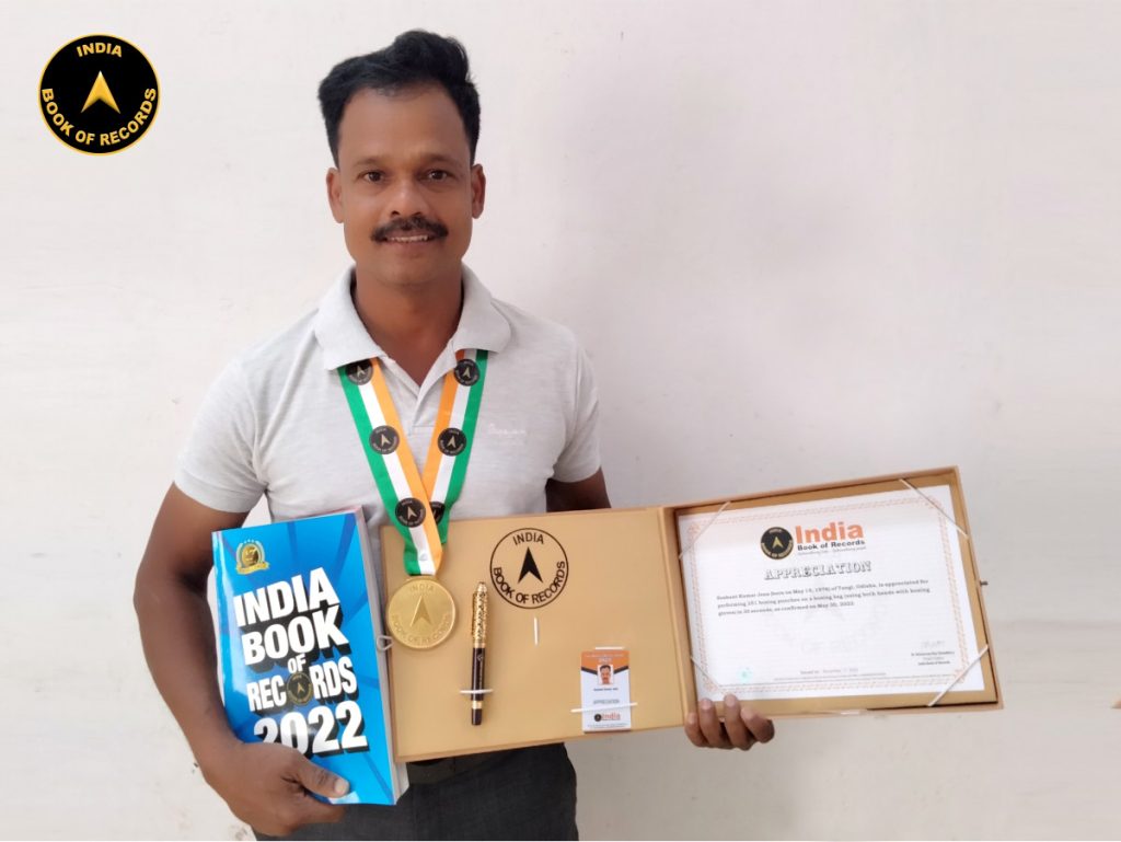 Sushant Kumar Jena - Appreciation - India Book of Records