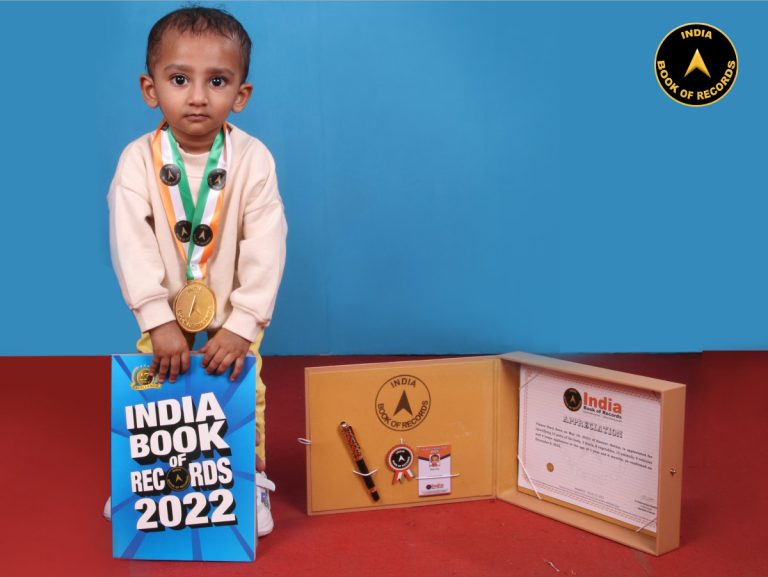 Vihaan Sinoj - Appreciation - India Book of Records
