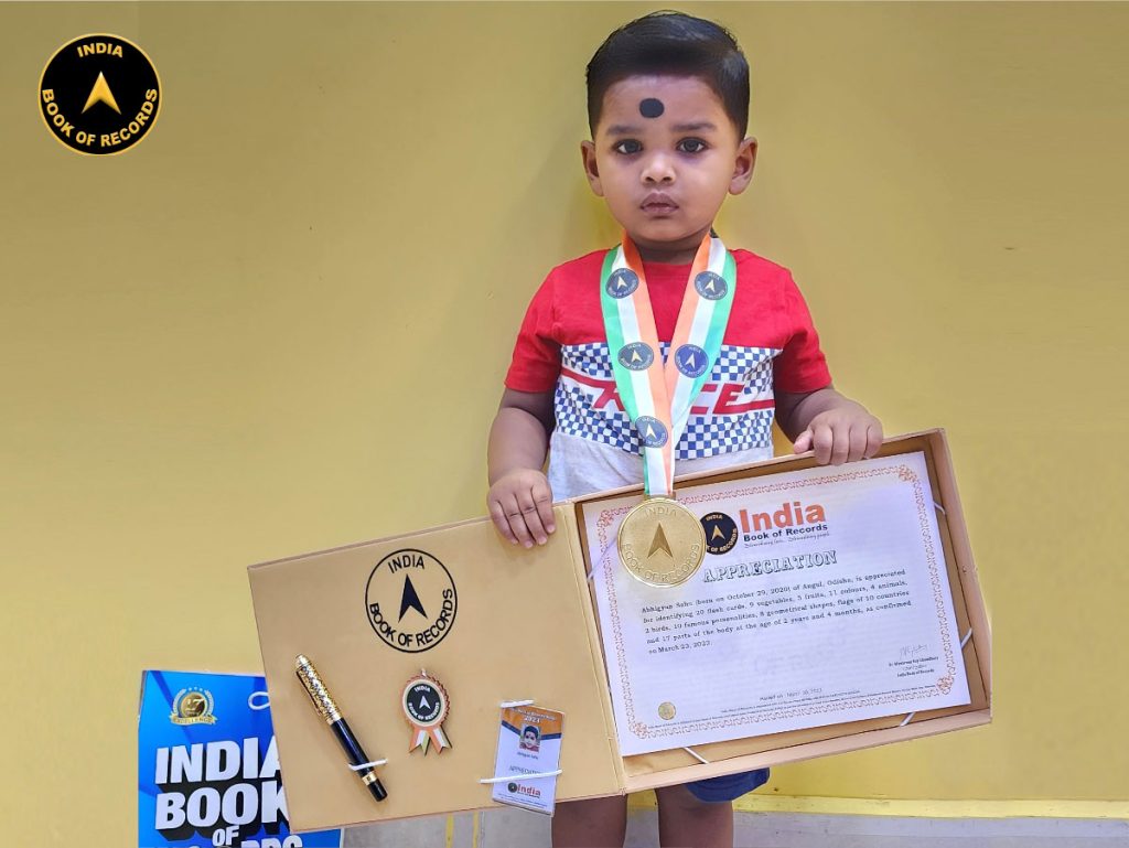 Abhigyan Sahu - Appreciation - India Book of Records Abhigyan Sahu - Appreciation - India Book of Records