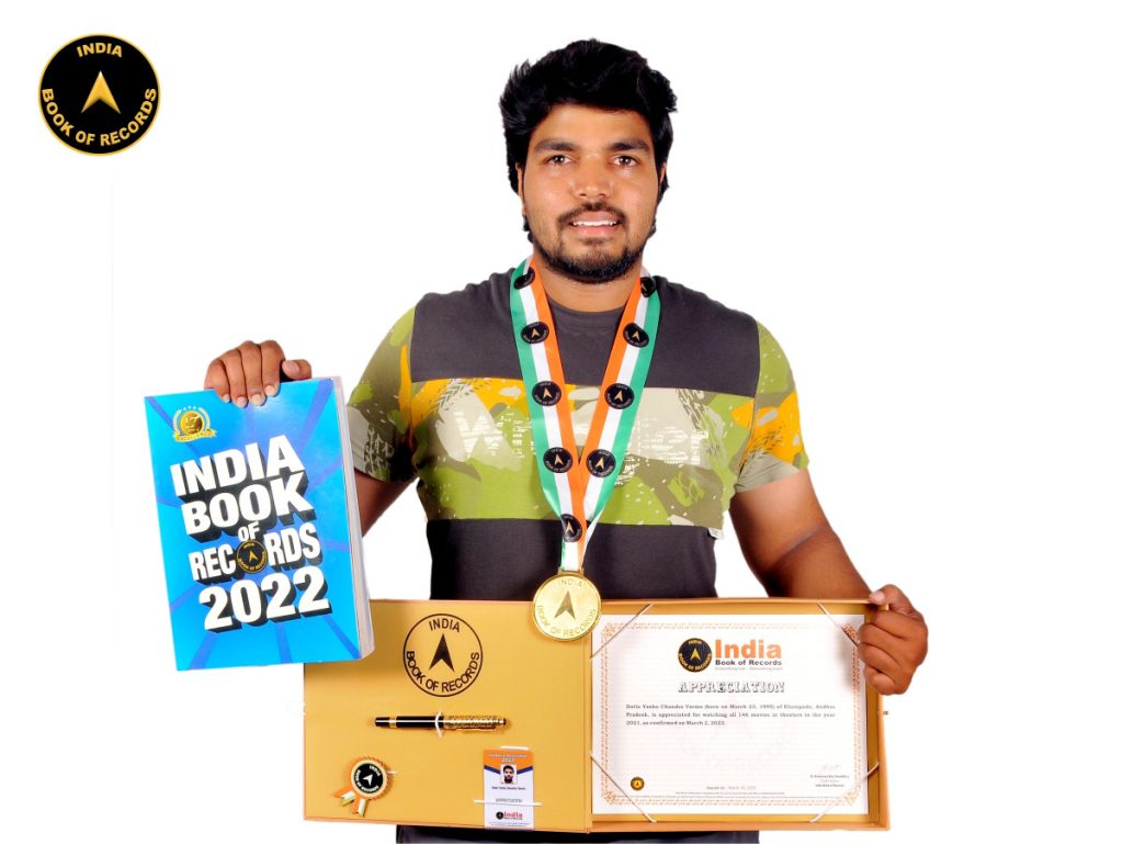 Datla Yasho Chandra Varma - Appreciation - India Book of Records