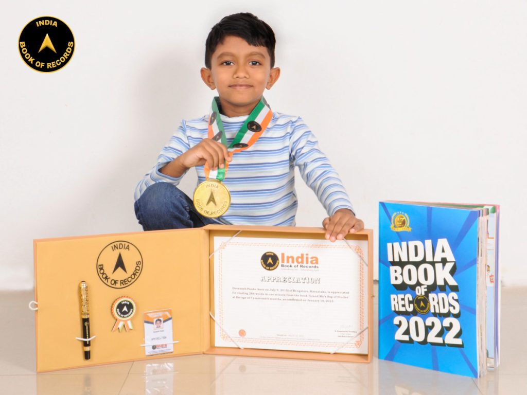 Devaansh Panda - Appreciation - India Book of Records