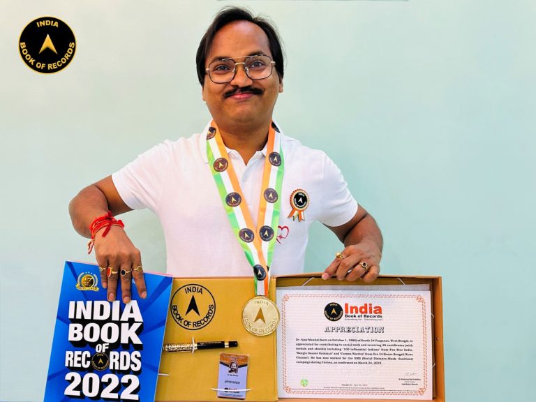 Dr. Ajay Mandal - Appreciation - India Book of Records