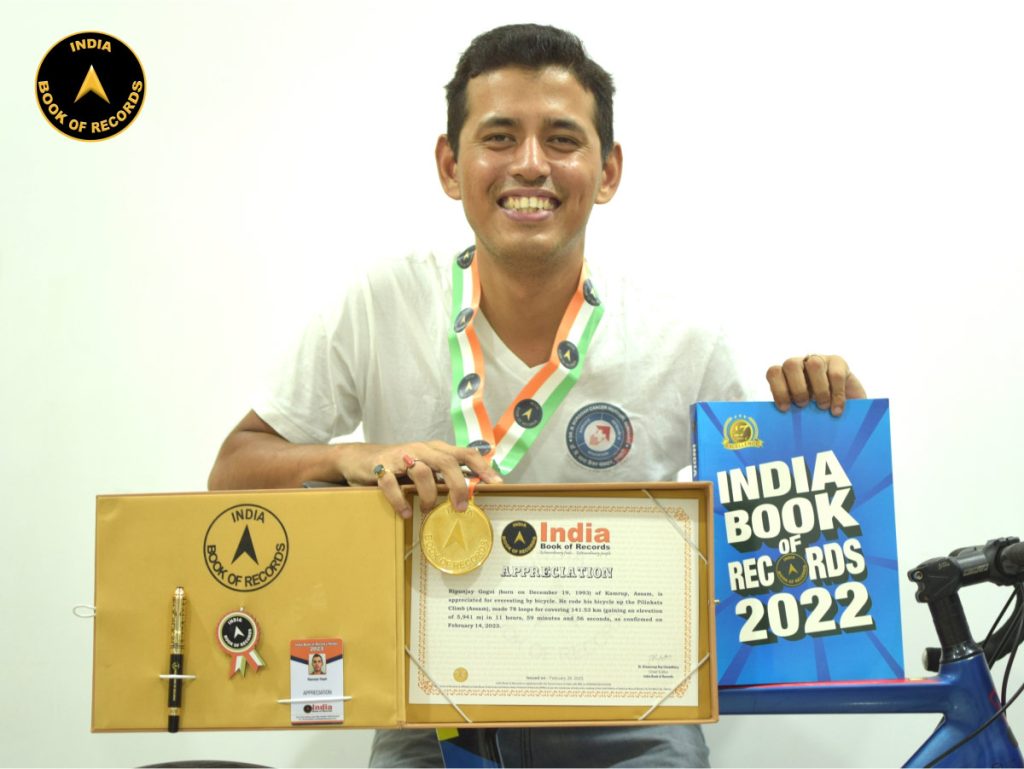 Ripunjay Gogoi - Appreciation - India Book of Records