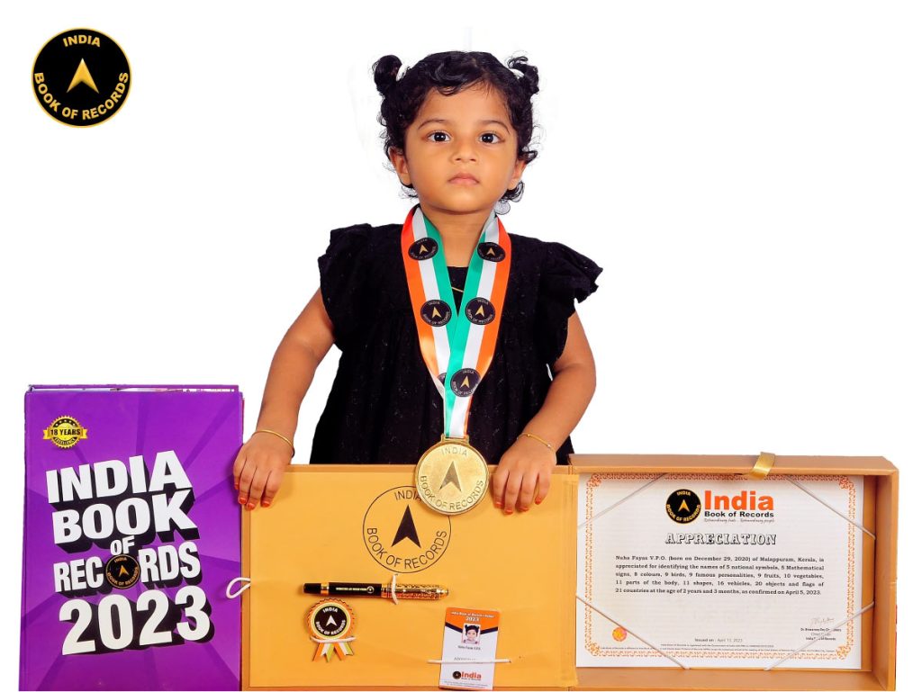 Nuha Fayas V.P.O. - Appreciation - India Book of Records