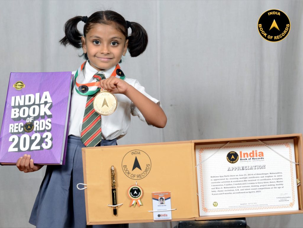 Ridhima Ajay Rathi - Appreciation - India Book of Records