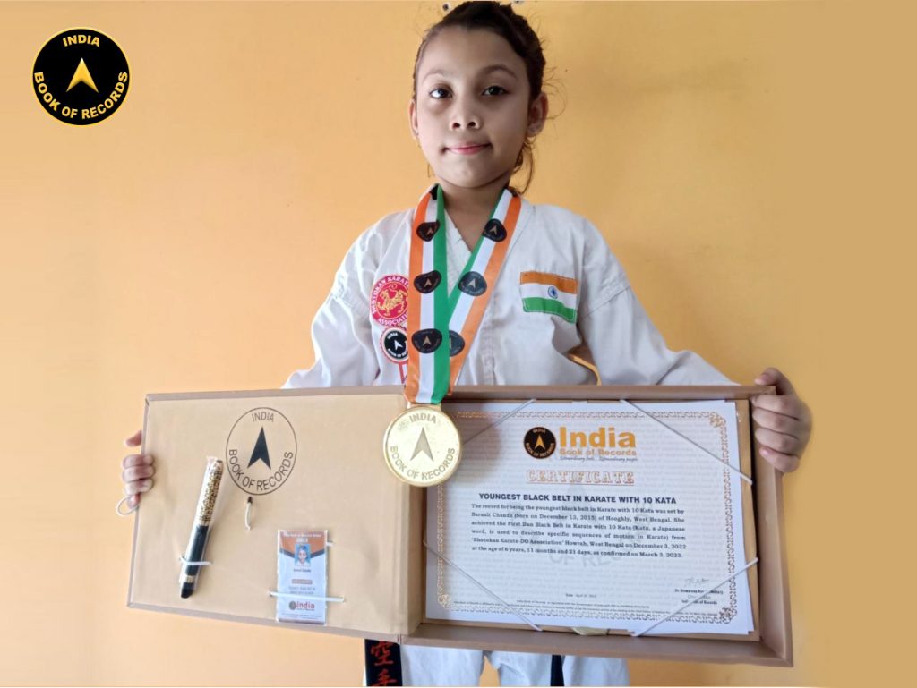 Youngest black belt in Karate with 10 Kata - India Book of Records