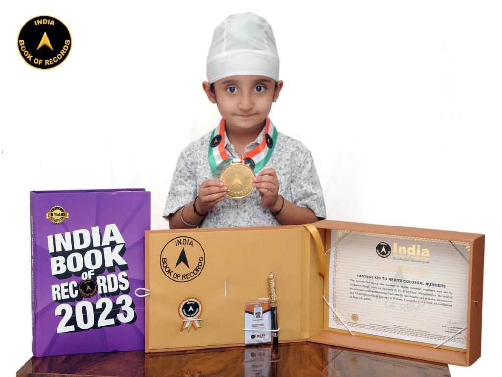 Fastest kid to recite colossal numbers - India Book of Records
