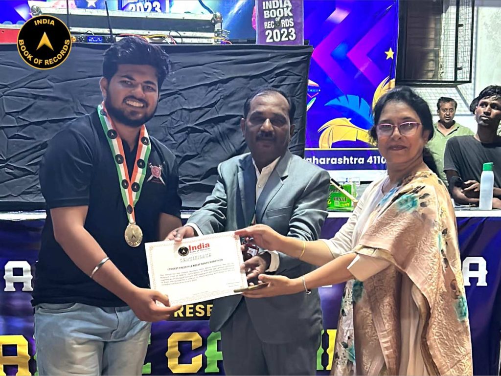 Longest freestyle relay dance marathon - India Book of Records