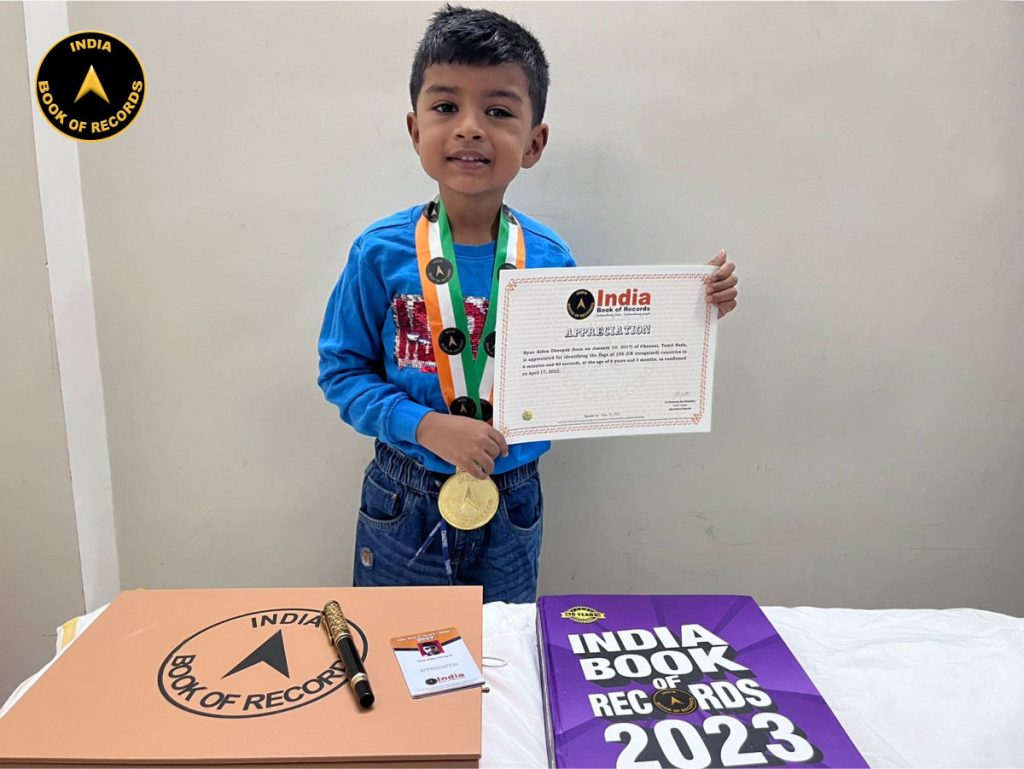 Ryan Alden Dheepak - Appreciation - India Book of Records