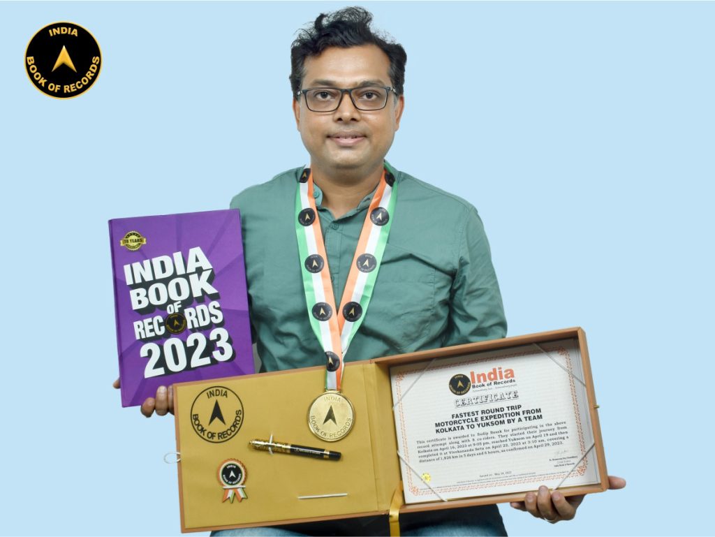 Fastest Round Trip Motorcycle Expedition From Kolkata To Yuksom By A Team India Book Of Records