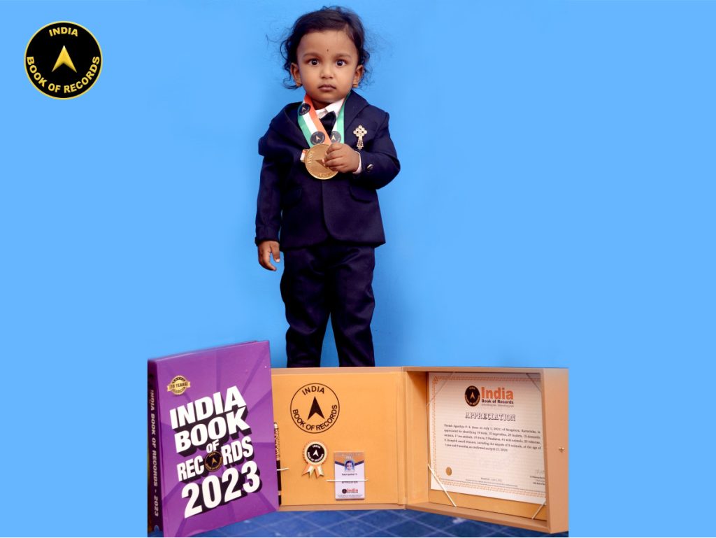 Thaksh Agasthya P. S. - Appreciation - India Book of Records
