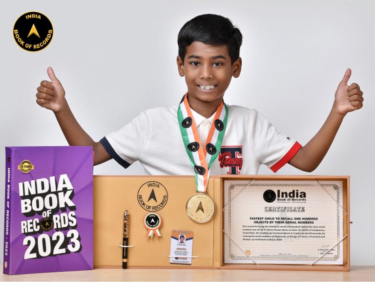 Fastest child to recall one hundred objects by their serial numbers ...