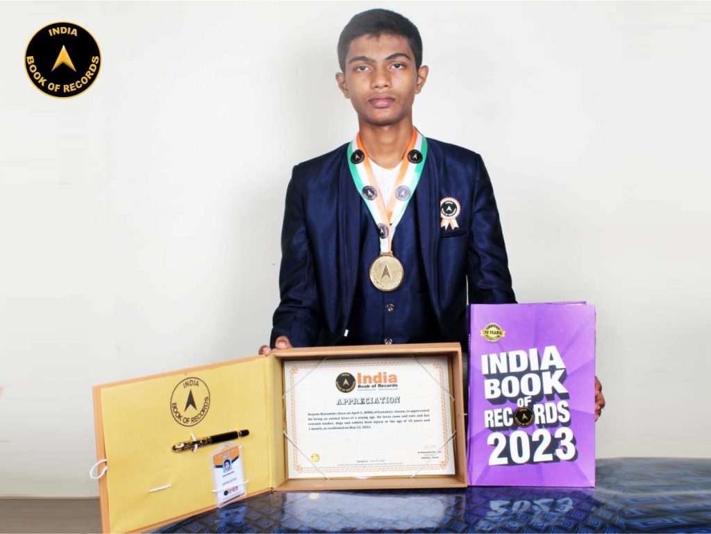 Saiyam Mazumder - Appreciation - India Book of Records