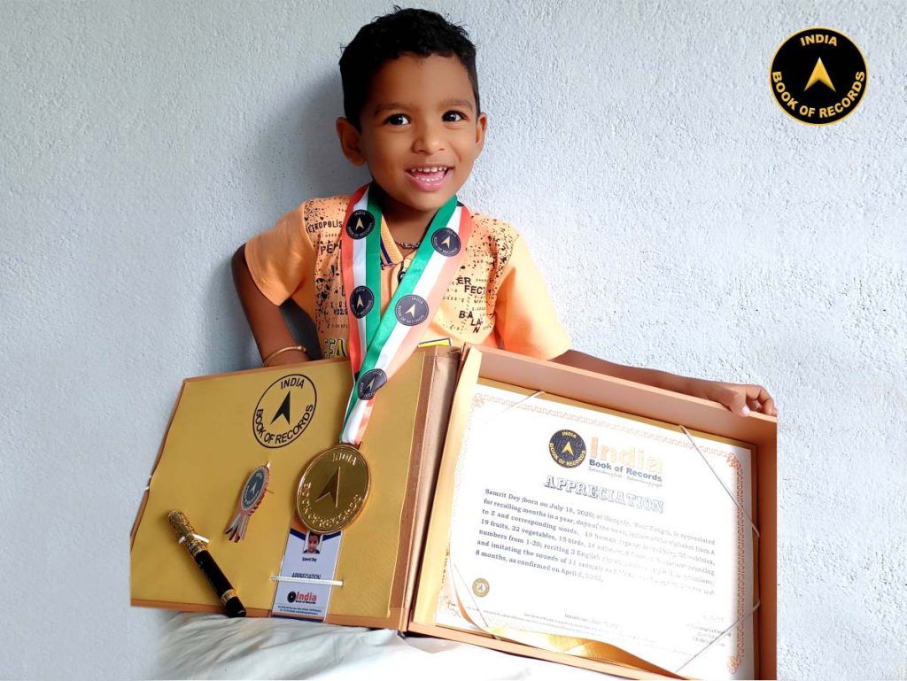 Samrit Dey - Appreciation - India Book of Records
