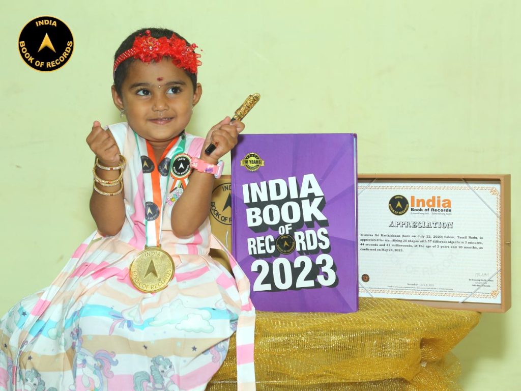 Trishika Sri Harikishnan - Appreciation - India Book of Records