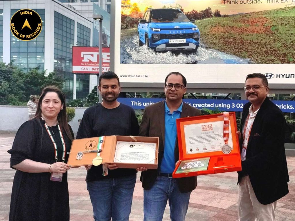 Largest hoarding made using lego bricks - India Book of Records