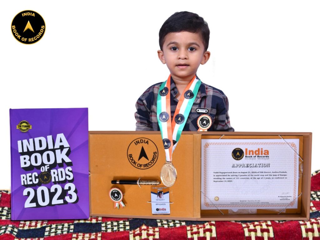 Vaddi Nagageetansh - Appreciation - India Book of Records