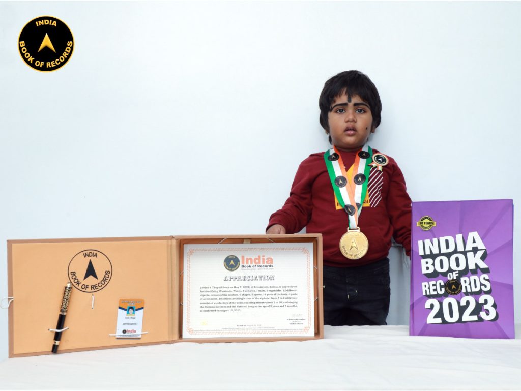 Zavion S.Thoppil - Appreciation - India Book of Records