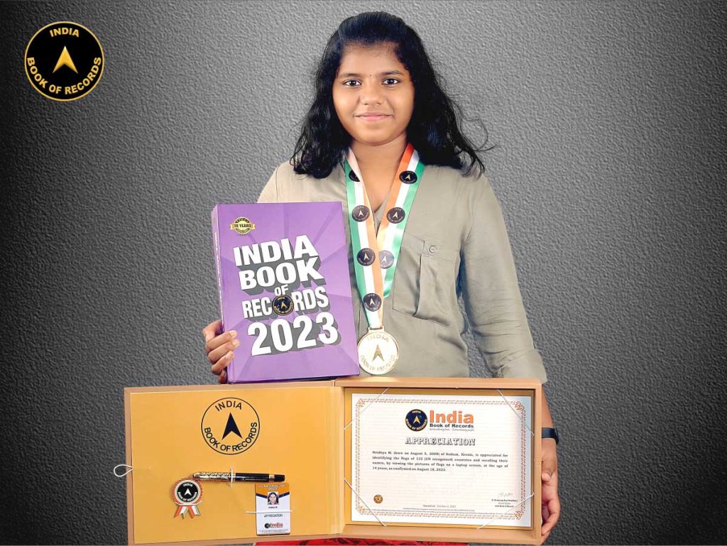 Hridhya M - Appreciation - India Book of Records