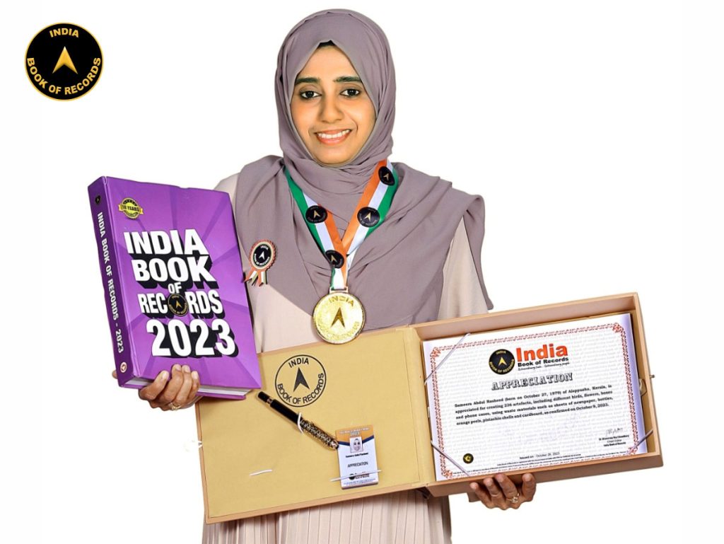 Sameera Abdul Rasheed - Appreciation - India Book of Records