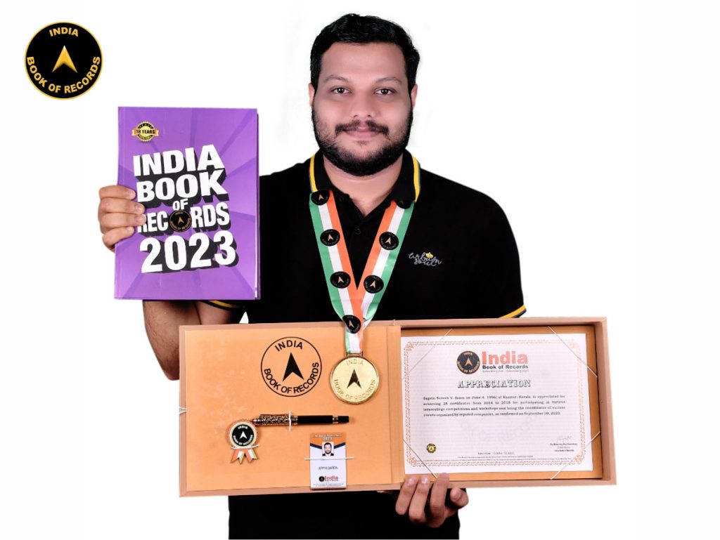 Suprin Suresh V. - Appreciation - India Book of Records