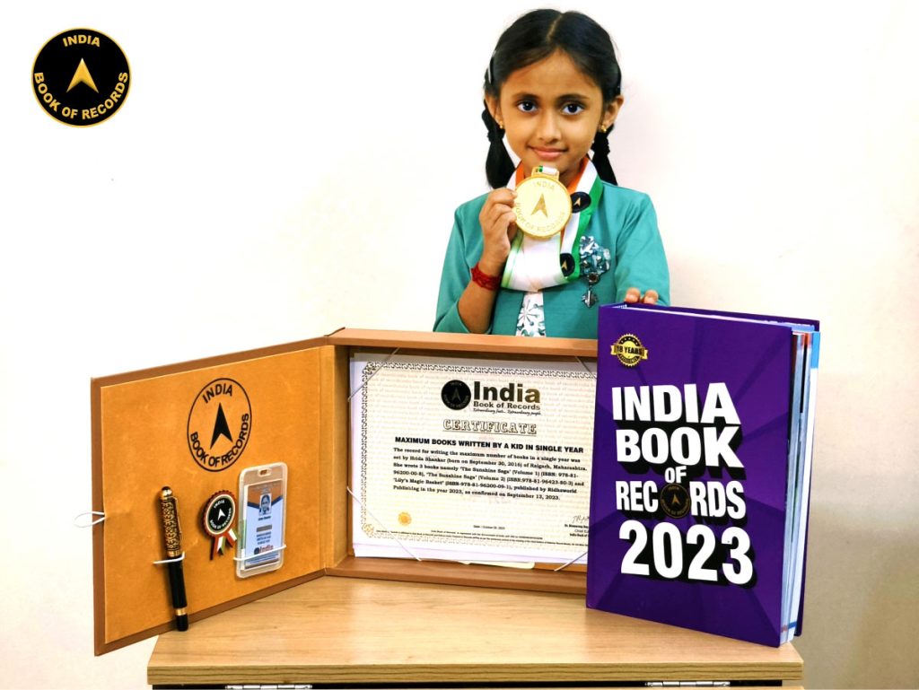 Maximum books written by a kid in a single year - India Book of Records