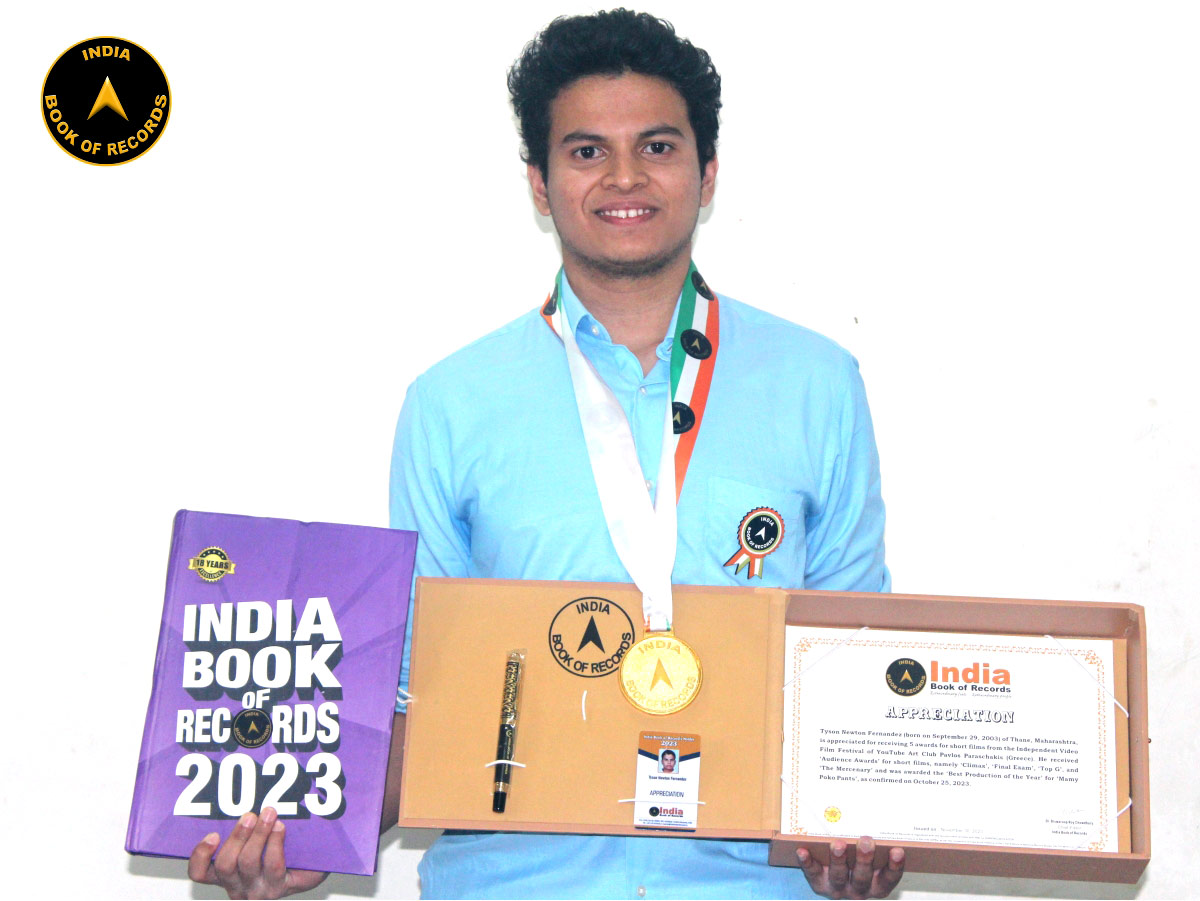 Tyson Newton Fernandez - Appreciation - India Book of Records