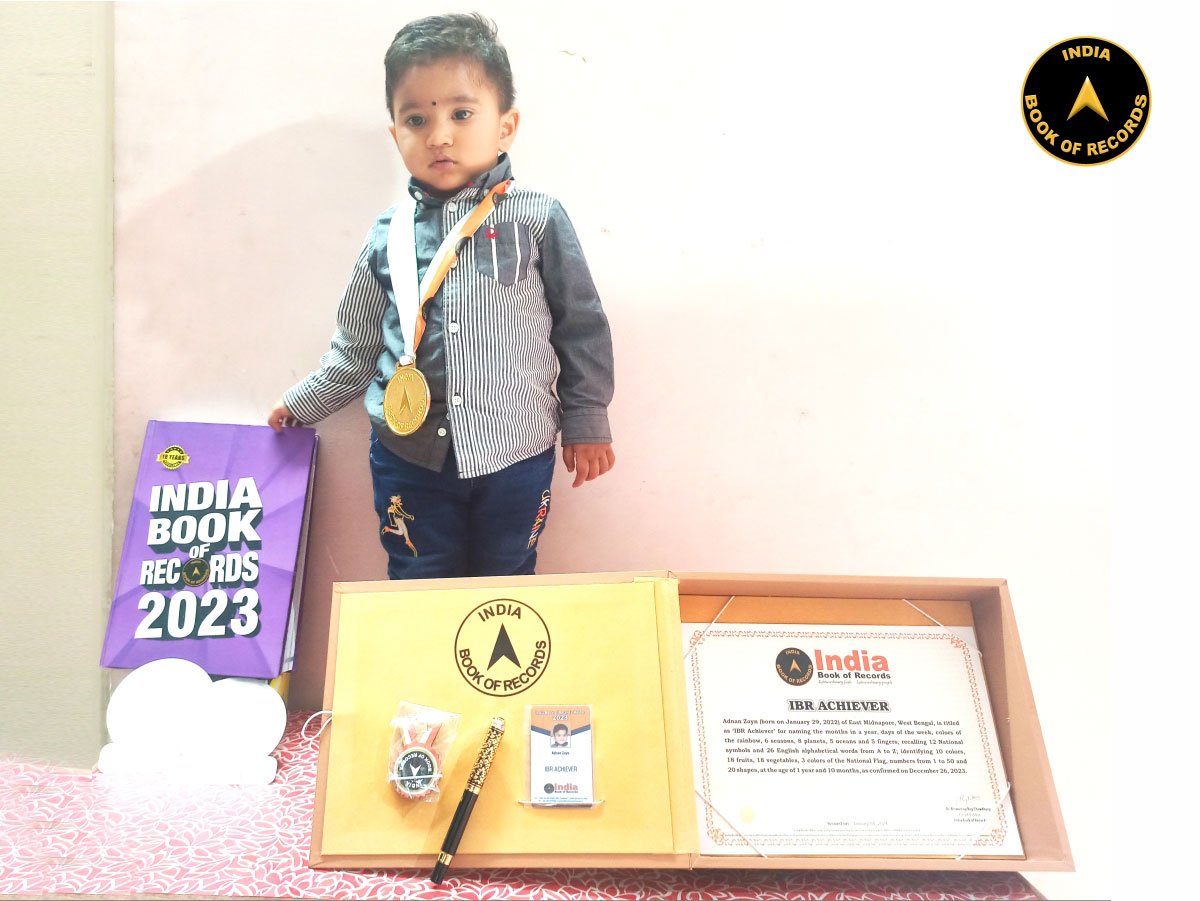 Adnan Zayn - IBR Achiever - India Book of Records