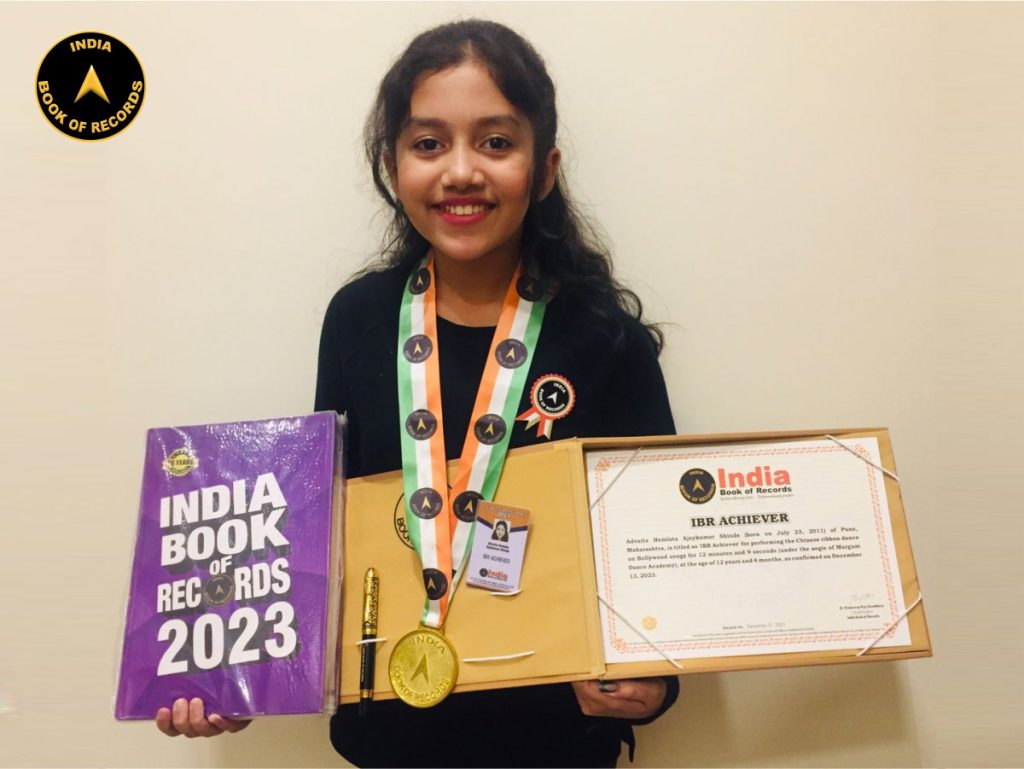 Advaita Hemlata Ajaykumar Shinde - IBR Achiever - India Book of Records
