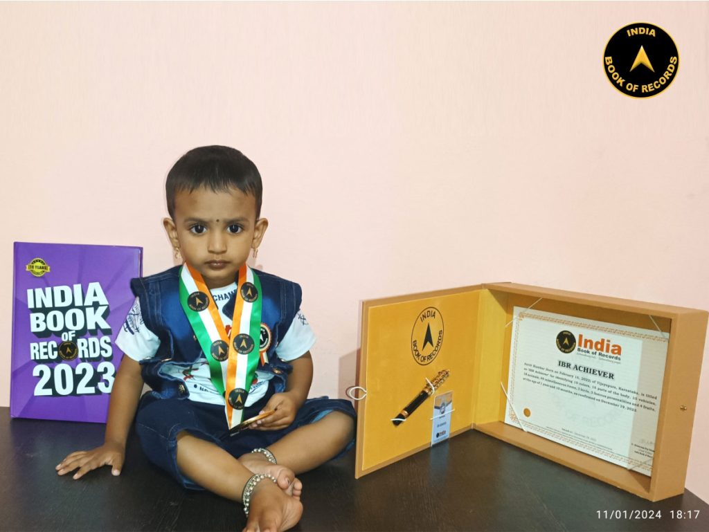 Anvit Kumbar - IBR Achiever - India Book of Records