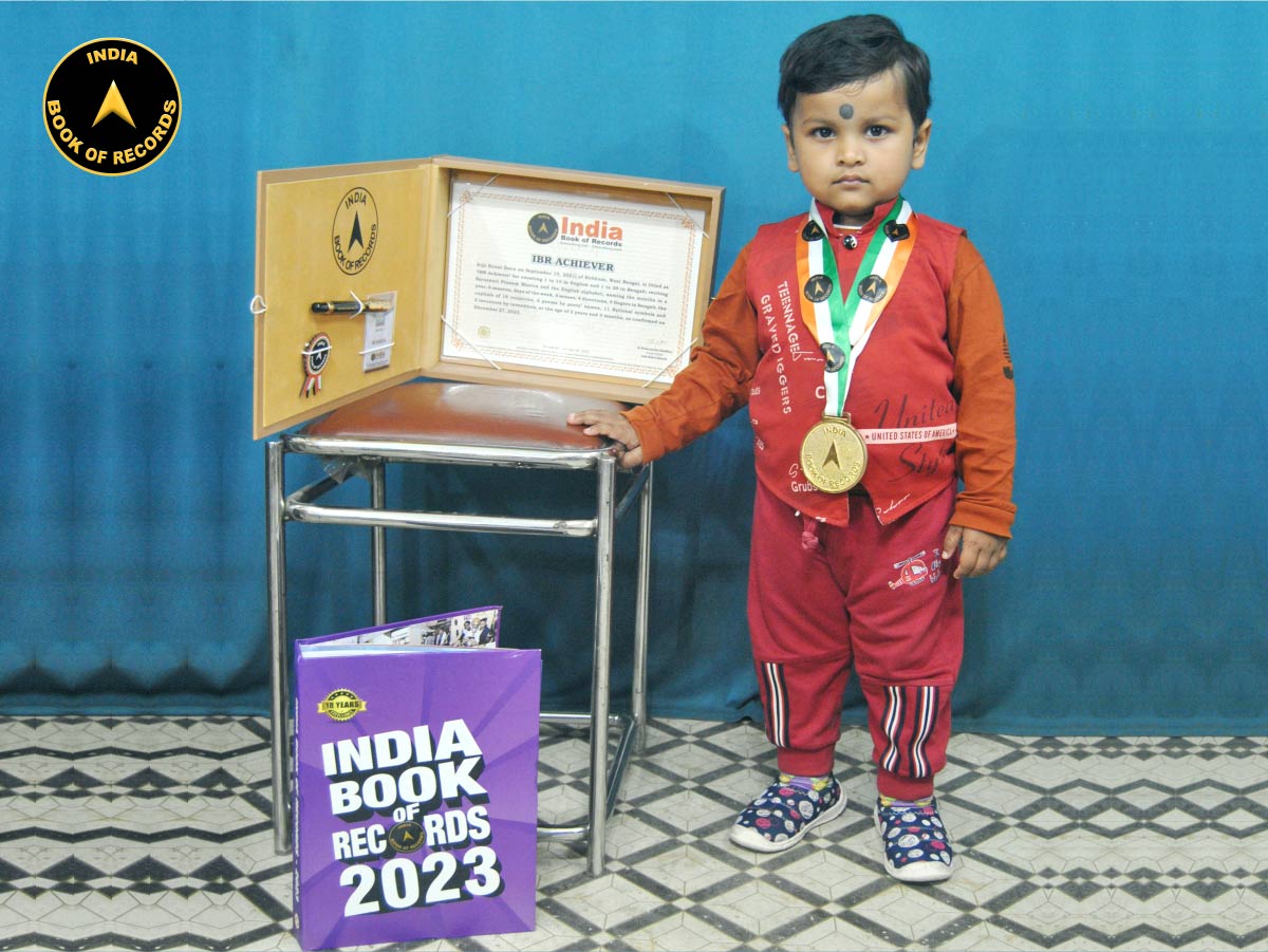 Arjo Konai - IBR Achiever - India Book of Records
