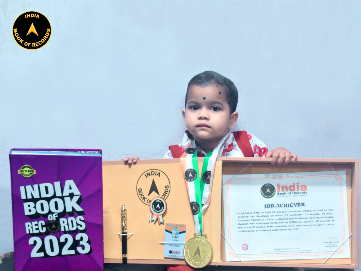 Gargi Sahoo - IBR Achiever - India Book of Records