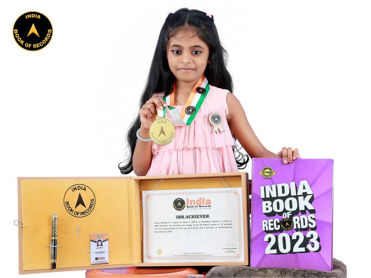 Insha Mehthab P. - IBR Achiever - India Book of Records