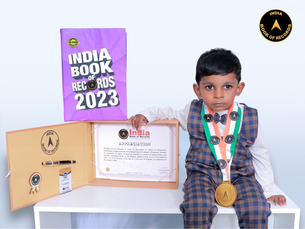 Jebastin Antony Brayden S. - Appreciation - India Book of Records