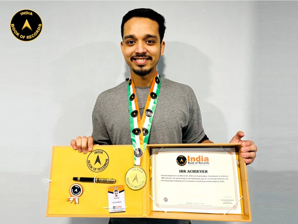 Prateek Singh - IBR Achiever - India Book of Records