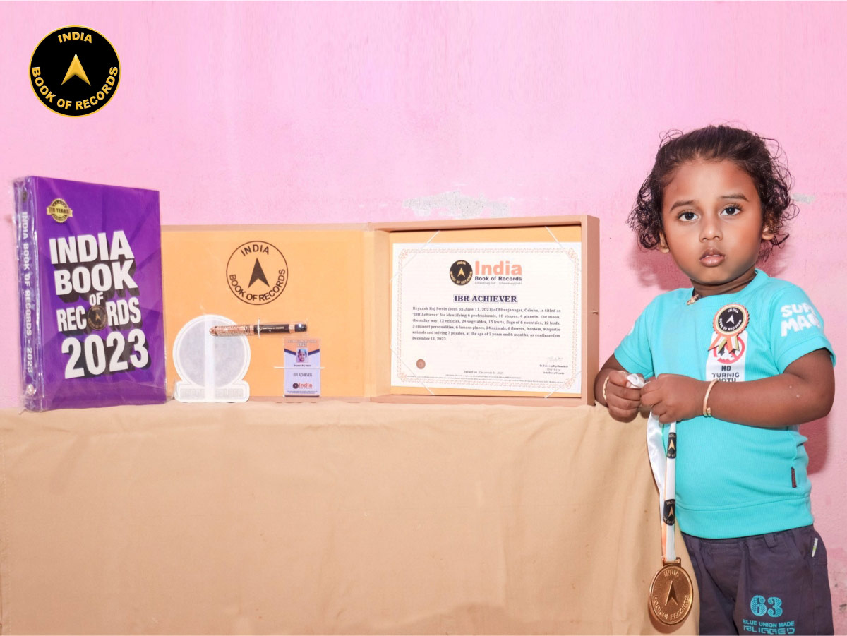 Reyansh Raj Swain - IBR Achiever - India Book of Records