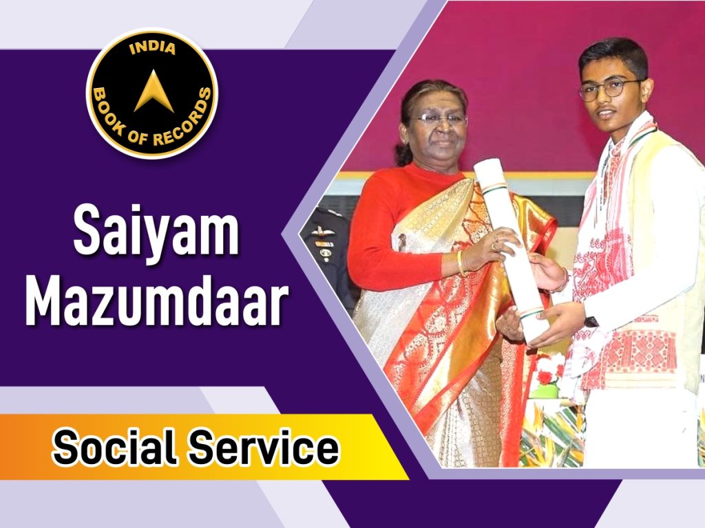 Saiyam Mazumdar - India Book of Records