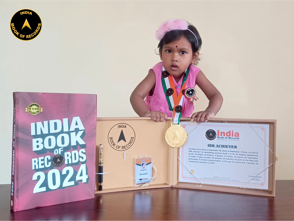 Aaradhya Patra - IBR Achiever - India Book of Records