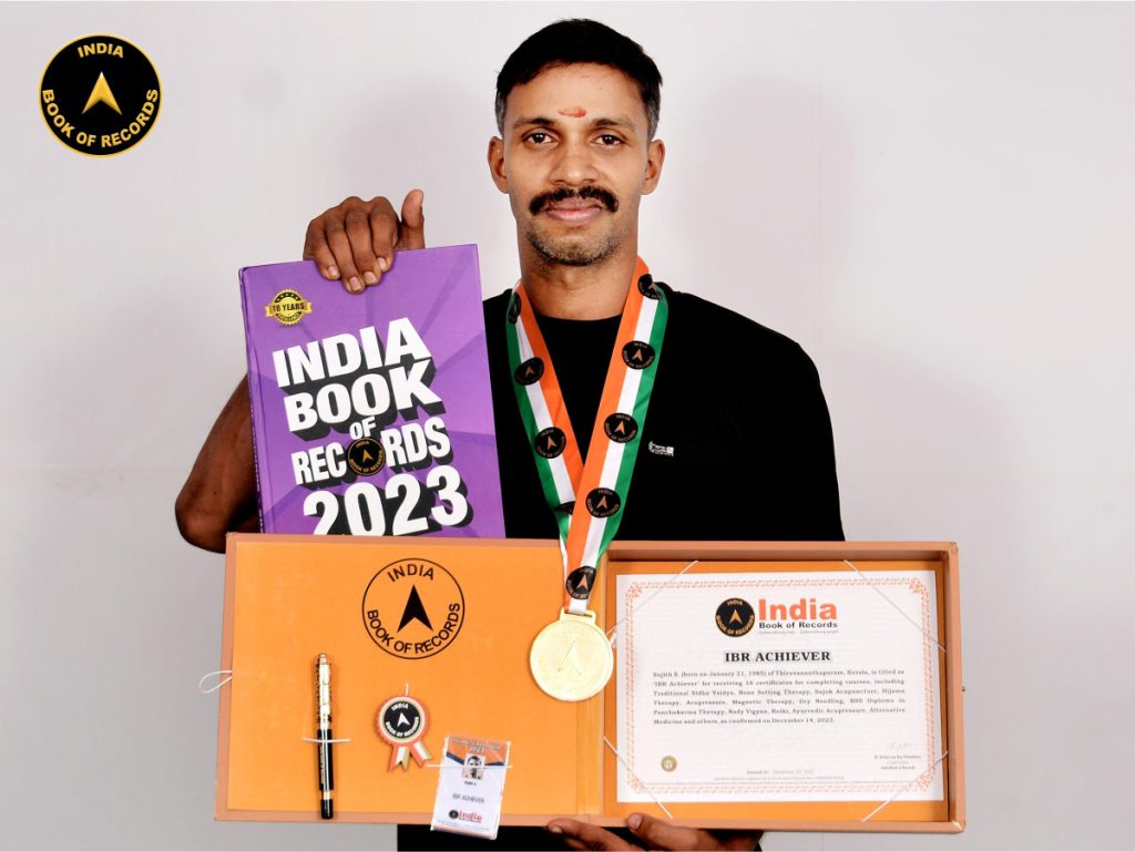 Sujith S. - IBR Achiever - India Book of Records