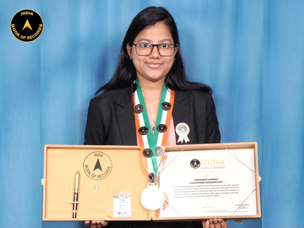 Youngest female Chartered Accountant - India Book of Records